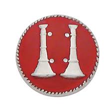 Class A Captain Insignia - (Coat) 2 Bugle Parallel 15/16" Gold/Red ...