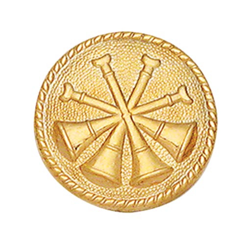Class A Asst. Chief Insignia - (Coat) 4 Bugle 15/16" Gold/White ...