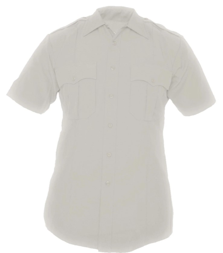 Elbeco TexTrop2 Short Sleeve Polyester Zippered Shirt - White, Levinson ...