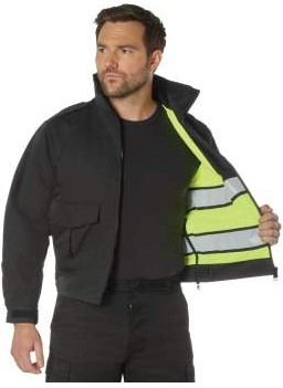 Rothco Reversible Hi-visibility Uniform Jacket - Black/Lime, Levinson's ...